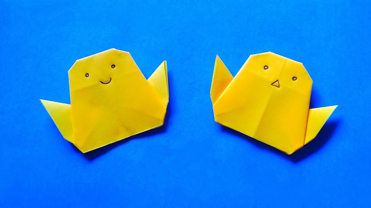 Cara Membuat Origami Anak Ayam | Paper Chicks | Paper Crafts - YouTube