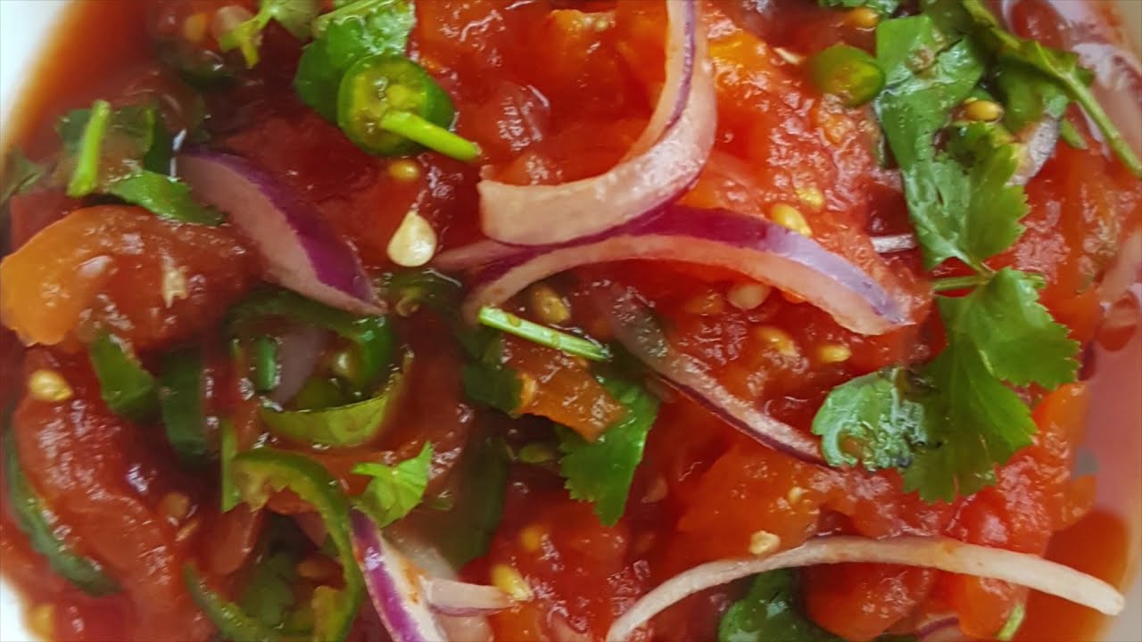 Tomatoes chutney/Satini pomme d'amour griller mauricien/ Chatini de ...