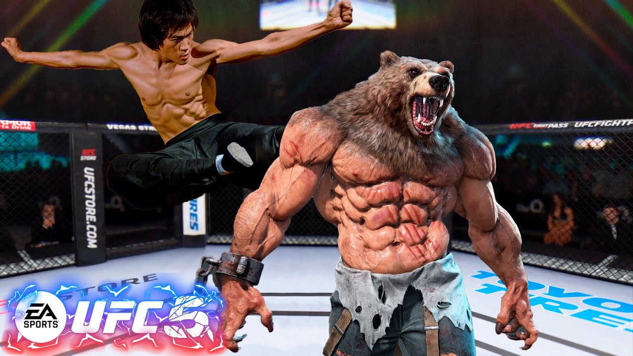 UFC4 Bruce Lee vs Warrior Bear EA Sports UFC 4 PS5 - YouTube