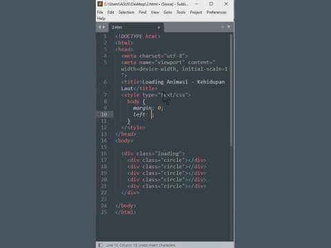Loading Animasi dengan Tema Kehidupan Laut yang Kaya Akan Warna | HTML CSS #html #css #mengareit ...