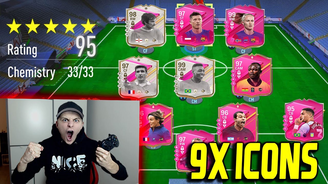 EA FC 24 (FIFA 24): WELTREKORD 9x ICONS in 132 Rated Full ICON Fut ...