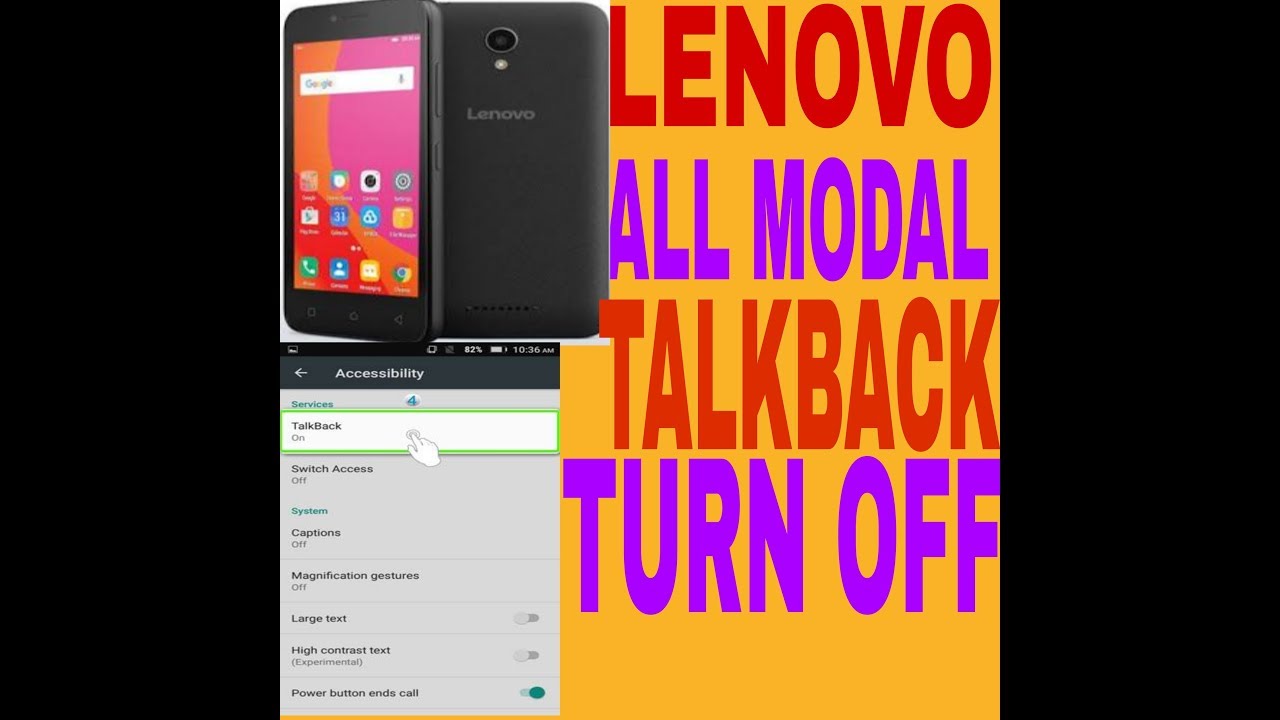 LENOVO All Modal UNLOCK/TURN OFF Talk-Back solution 100% WORKING - YouTube