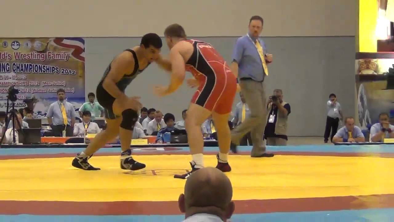 2012 Junior Worlds - 120kg - Austin Marsden (USA) vs. Abdollah Ghomi ...
