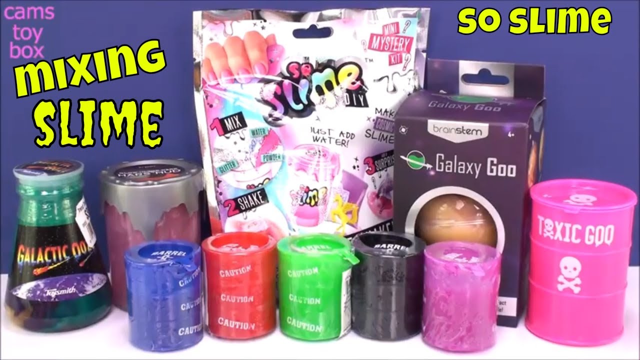 Mixing Slime Smoothie Unboxing Mash Up DIY Galactic Goo Kids Fun Play ...
