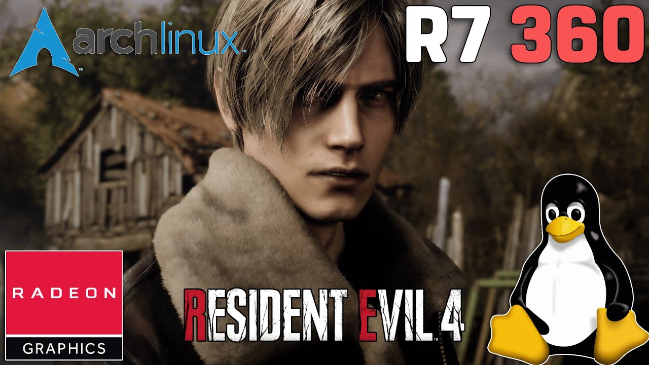R7 360 on LINUX - Resident Evil 4 Remake - 720p, Low Settings [Arch Linux KDE] - YouTube