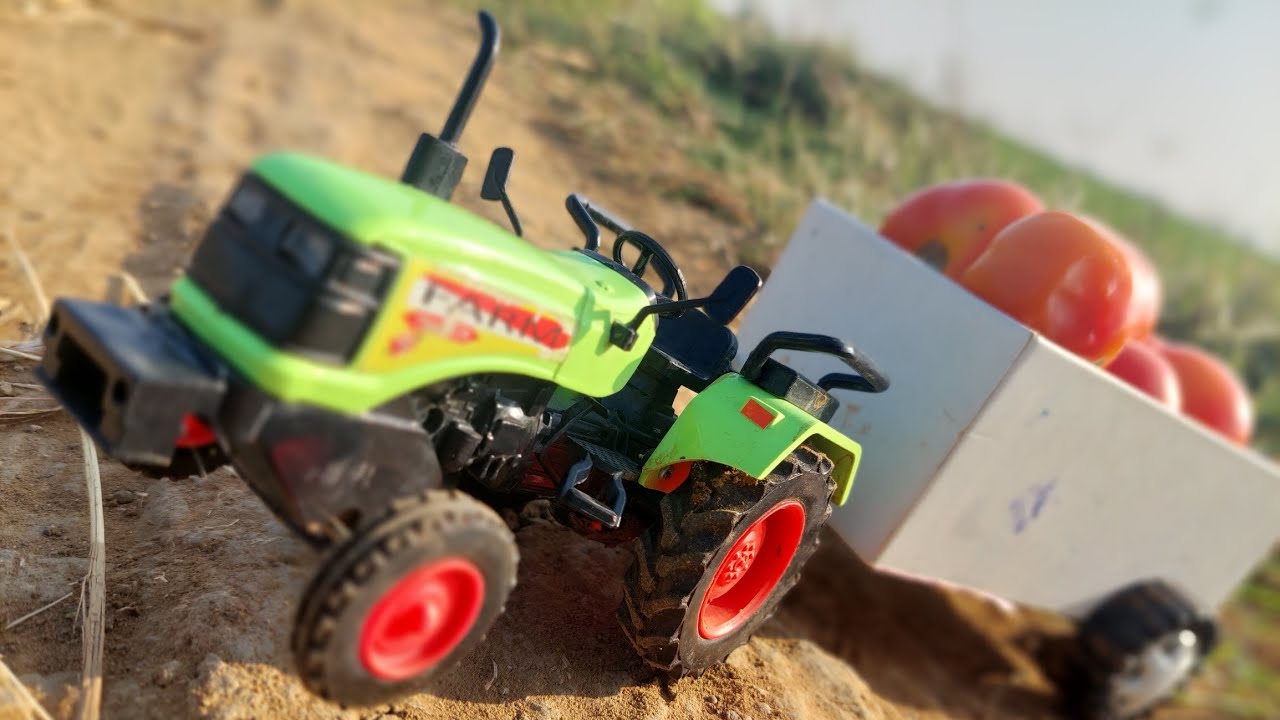 farmtractor loaded tomato॥tractor fully loaded tomato॥farmtrac॥tomato ...