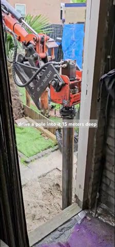 drive a pole into it 15 meters deep - YouTube
