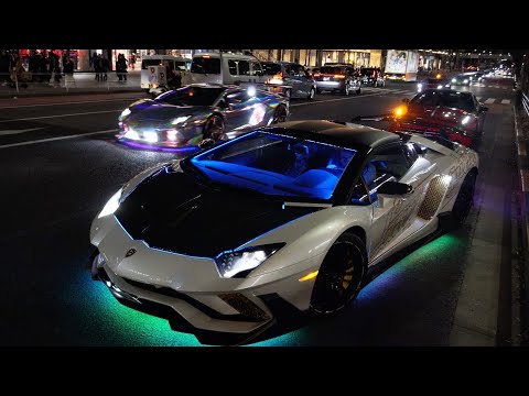 Shibuya Christmas Takeover by Lambo Morohoshi Gang - Tokyo Japan 4K ...
