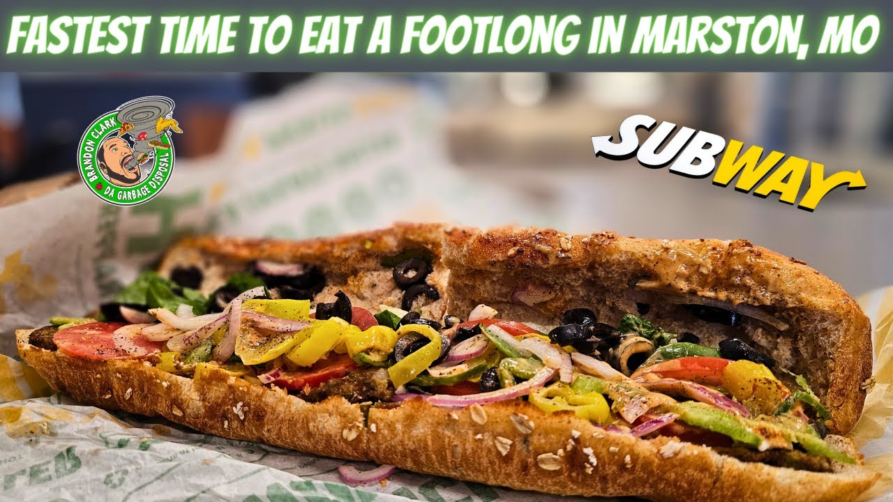 Fastest Subway Footlong Ever Ate at Marston, MO Subway - YouTube