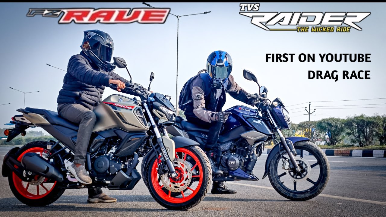 Yamaha FZ Rave Vs TVS Raider 125 | Drag Race | First On Youtube - YouTube