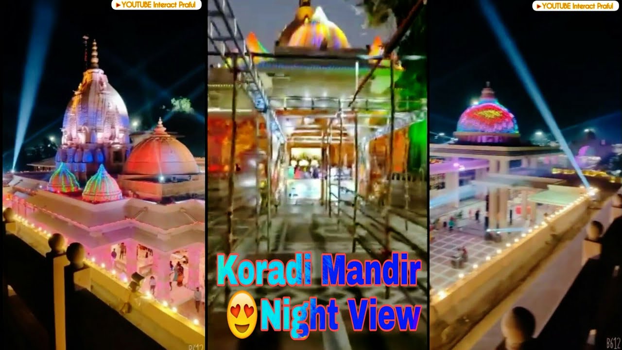 Koradi Mandir🌠 Night View Navratri #Nagpur Mahalaxmi Jagdamba Koradi ...