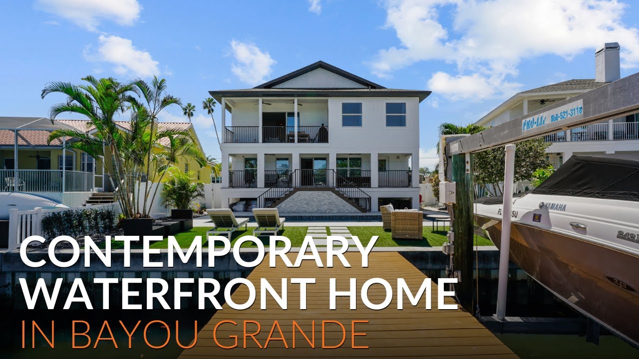 Contemporary Waterfront Home in Bayou Grande - YouTube