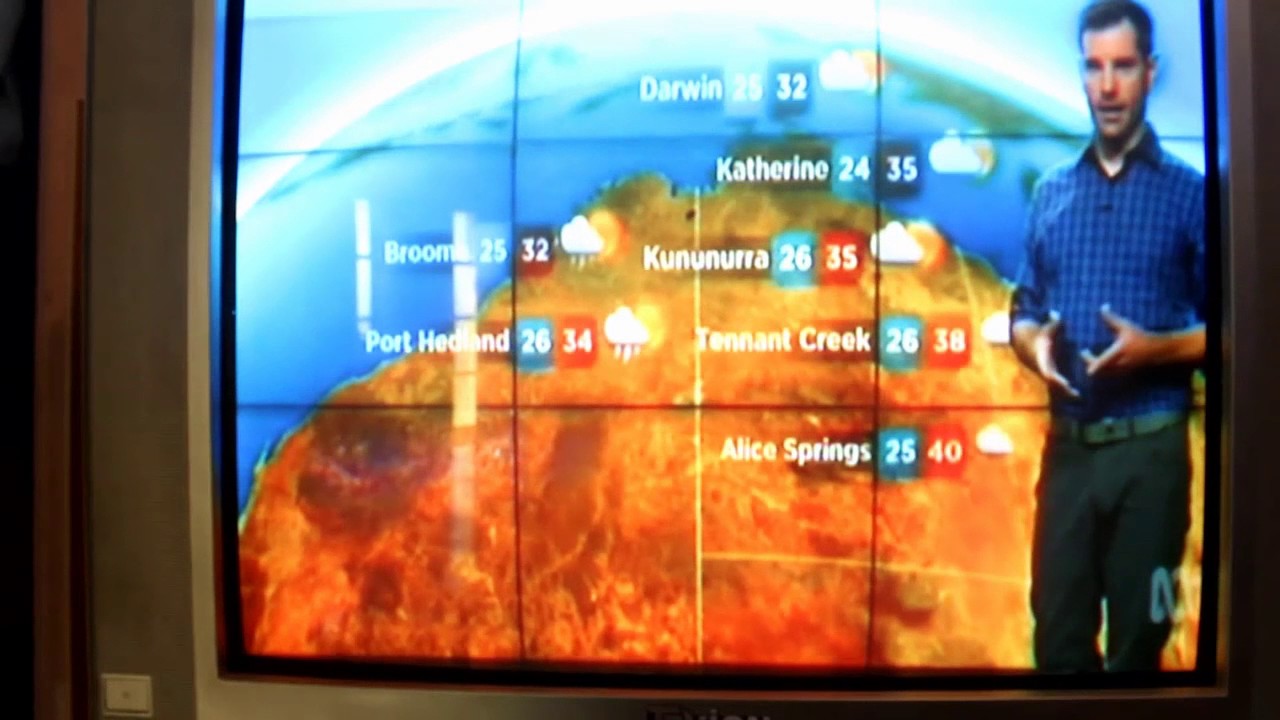 Weather Forecast with Cyclone Debbie on ABC24 also TV Spots 27.3.2017 ...
