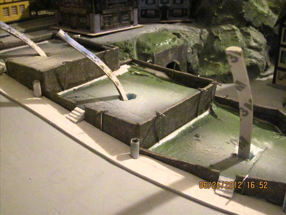 Stone walls scale model - YouTube