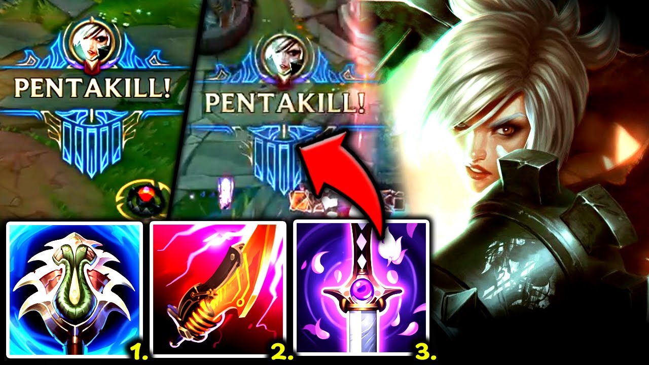 RIVEN TOP BUT I 1V5 AND GET 2 PENTAKILLS (FULL LETHALITY BUILD) - S14 ...