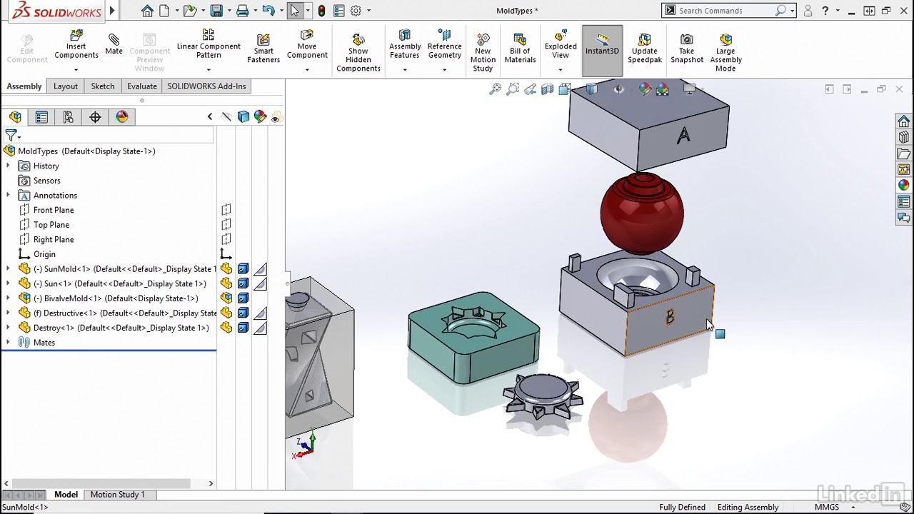 Types of molds SOLIDWORKS Mold Design - YouTube