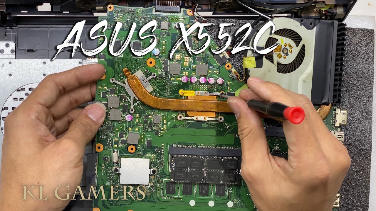 ASUS X552C X552CL-SX104D Notebook Clean Dust Apply Thermal Paste - YouTube