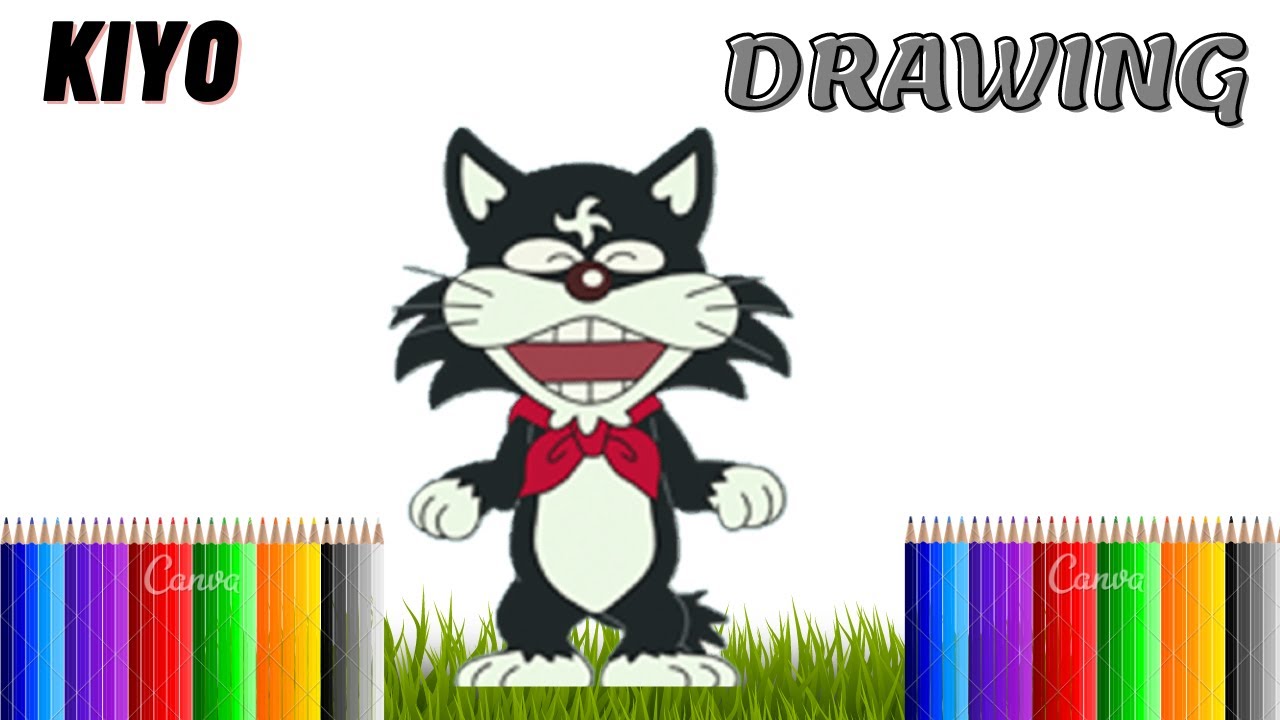 How to Draw Kagechiyo from Ninja Hattori | Kiyo Drawing - YouTube
