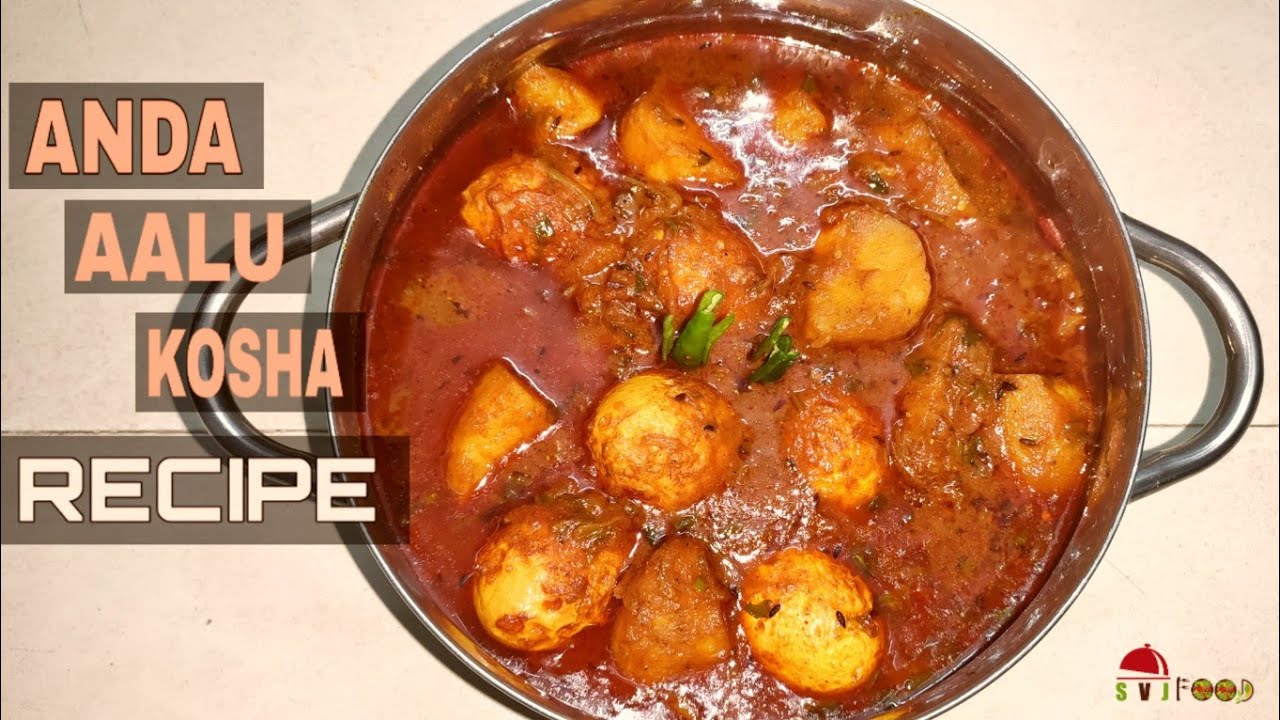 Bengali Style Egg Curry With Potato | Anda Aalu Kosha | Spicy Dim Kosha ...