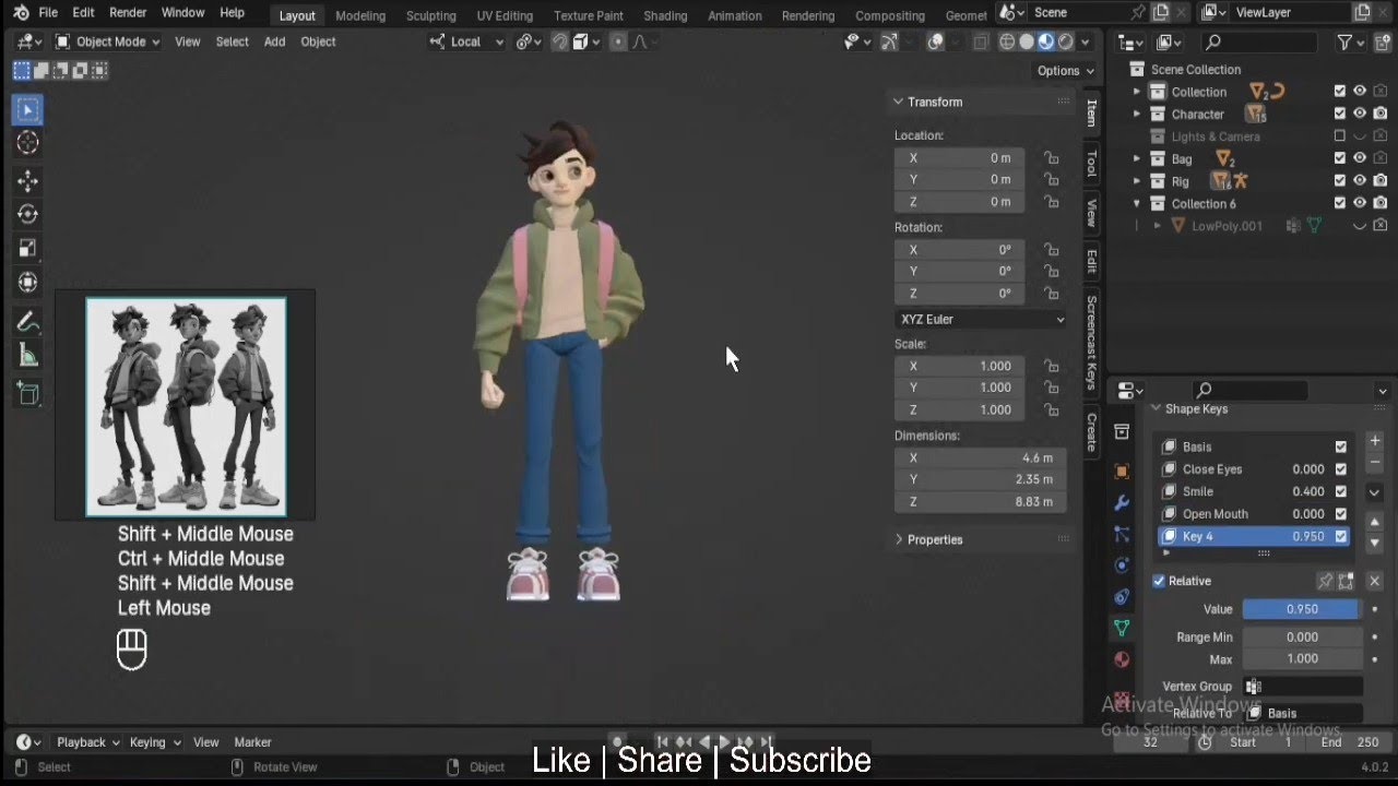 Character Modeling | AI generated concept in Blender 4.0 - YouTube