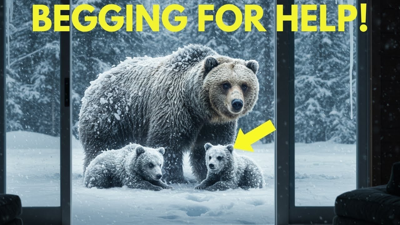 A Freezing Grizzly Bear With Cubs Begged for Help — The Man's Response ...