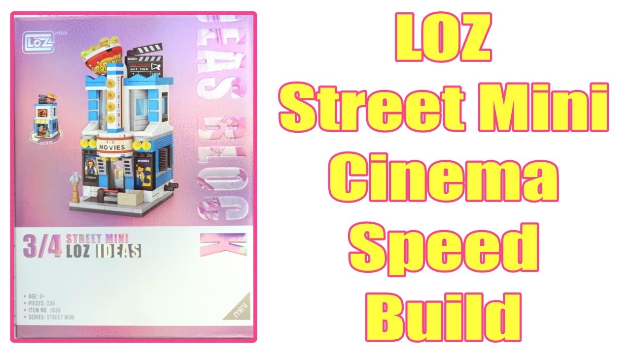 Adorable CINEMA Speed Build | Loz Street Mini 1635 | 336 Pieces - YouTube