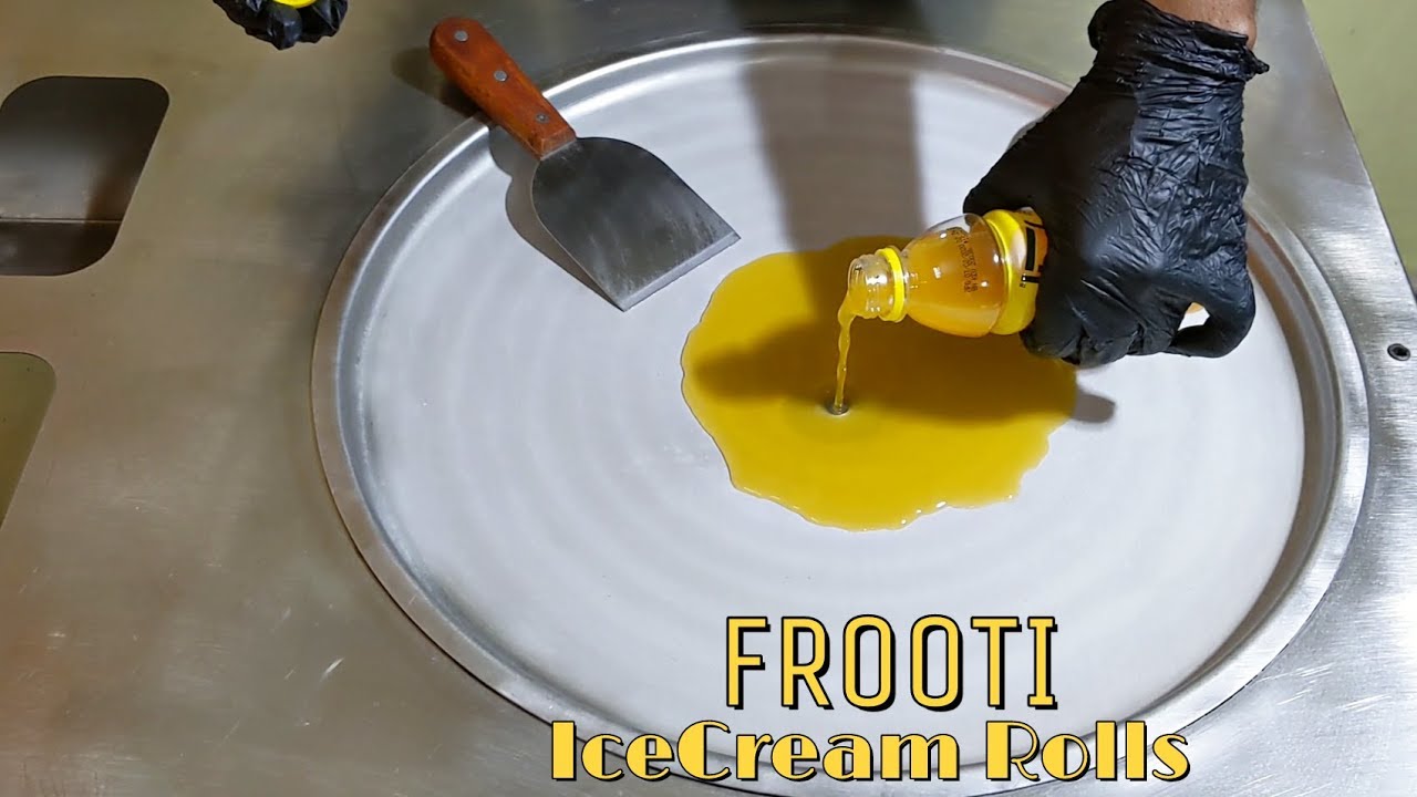 ASMR Frooti Ice Cream Rolls / Froot Juice Frooti Fried Rolls Recipe ...