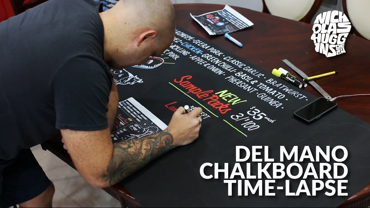 Del Mano Chalkboard Time-lapse - YouTube