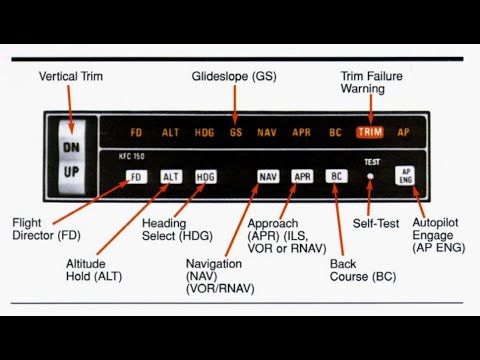 How to use the altitude function of the KFC150 autopilot - YouTube