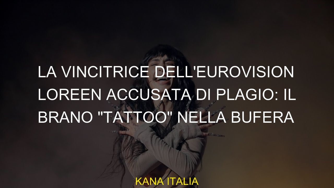 Il vincitore dell'Eurovision Loreen accusato di plagio la canzone ...