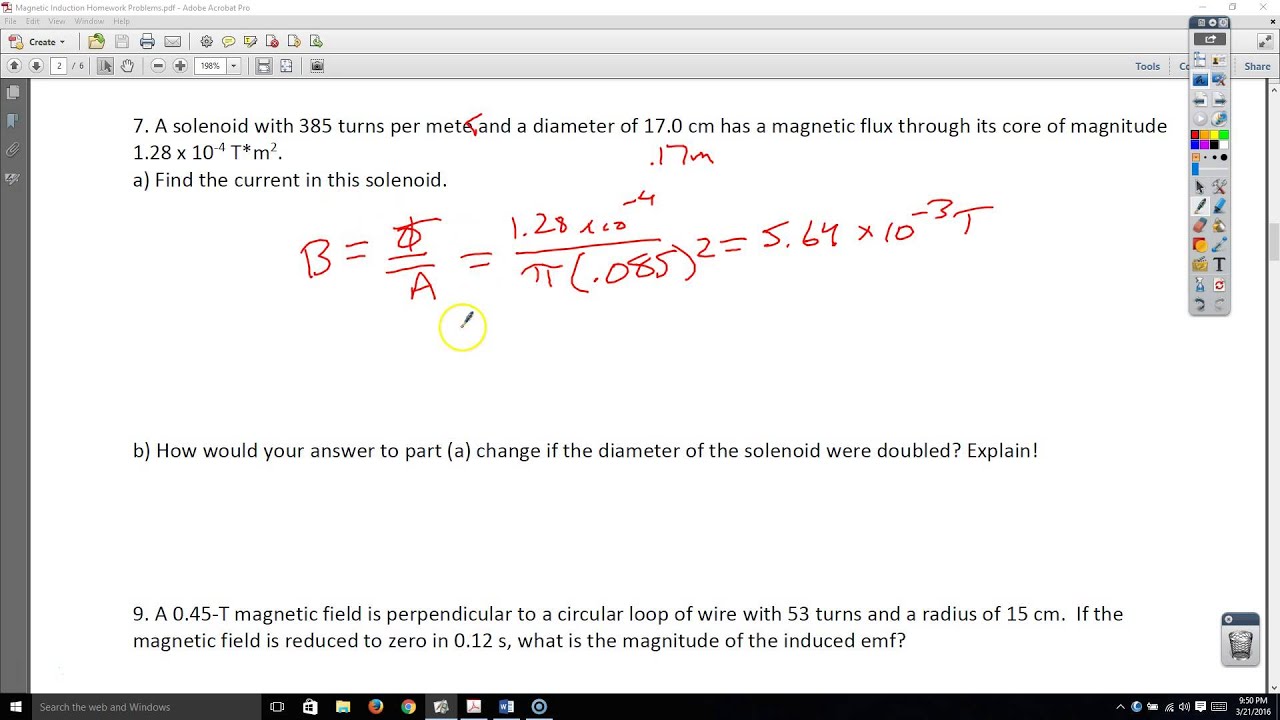 Magnetic Induction Problems - YouTube