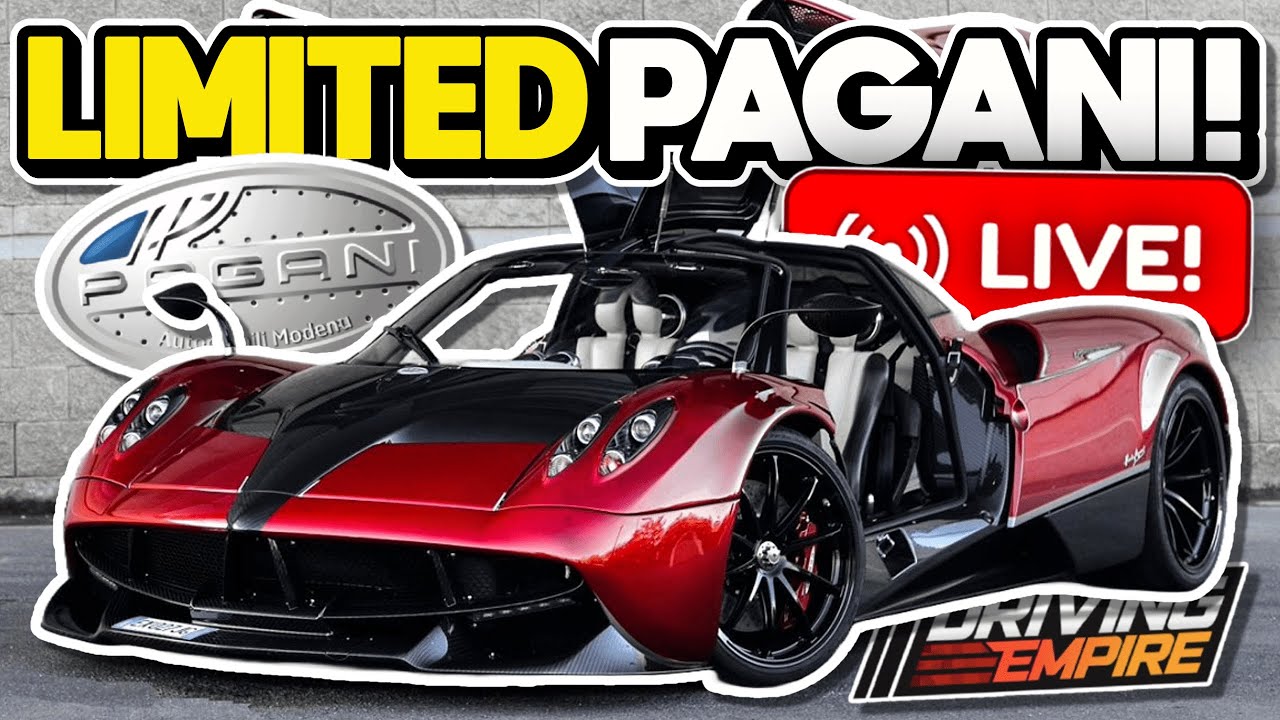🔴LIVE🔴 THE *LIMITED* LICENSED PAGANI CAR is Coming to DRIVING EMPIRE ...