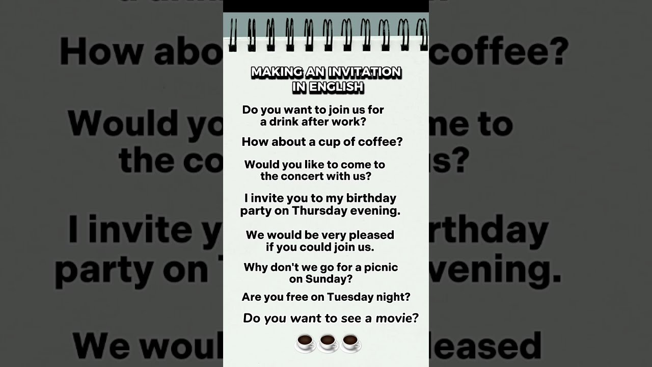 MAKING AN INVITATION IN ENGLISH YouTube MAKING AN INVITATION IN ENGLISH YouTube