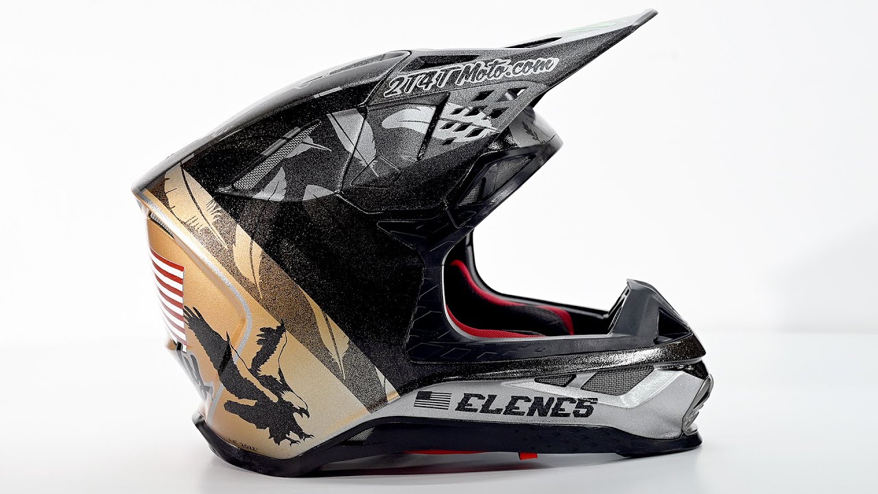 Custom Alpinestars M10 Helmet - Design + Paint by 2T4TMoto.com - YouTube