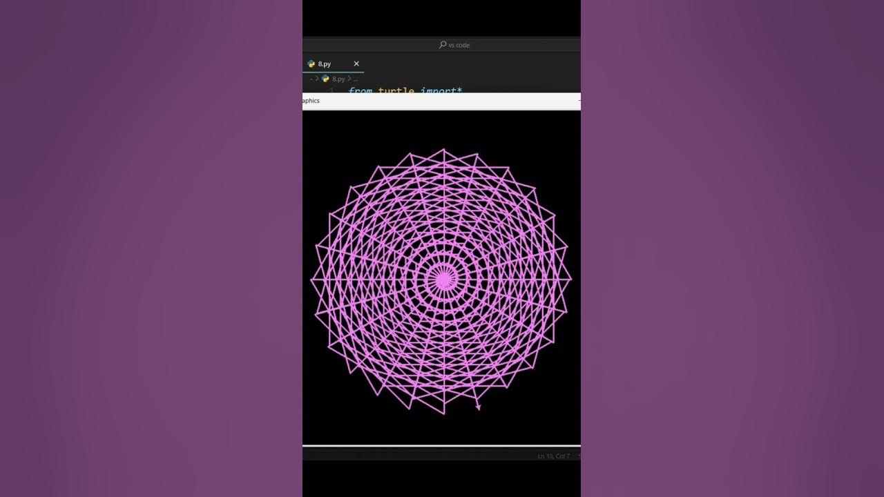 Graphic Animation Part 7 Using Python Turtle Viralvideo Shorts Viralshorts New