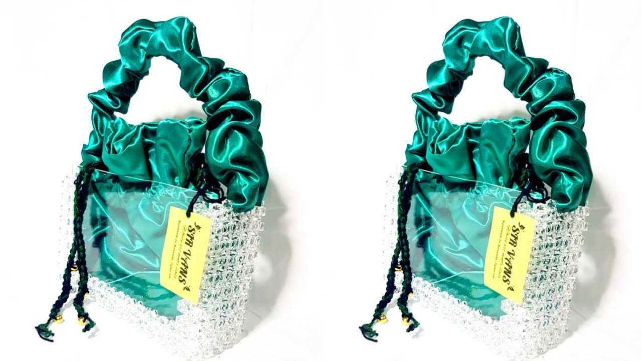 How to make a transparent rectangle beaded plate bag. Trendy Beaded bag ...