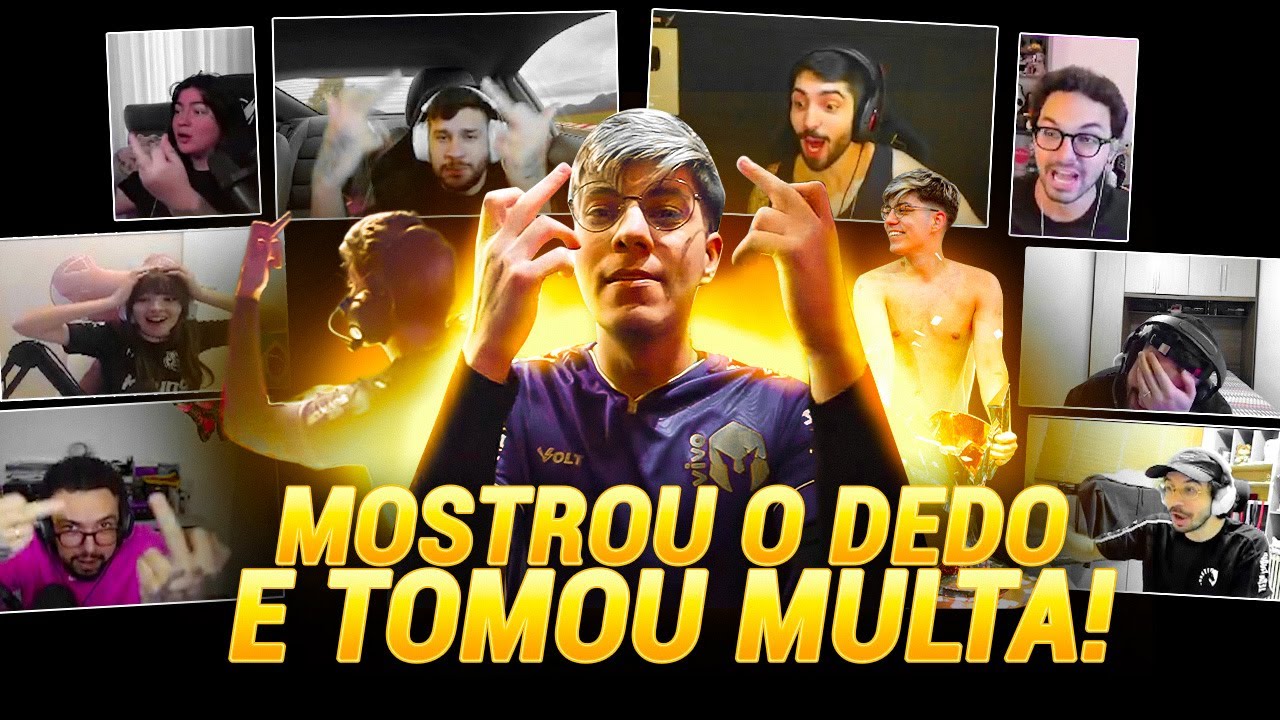STREAMERS REAGINDO AO DISAMIS MOSTRANDO O DEDO PRA RED E TOMANDO MULTA - YouTube