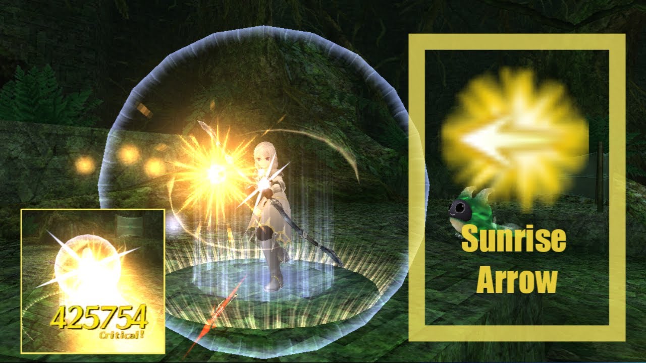 Sunrise Arrow Skill Testing - Archer Lv.200 - Toram Online - YouTube