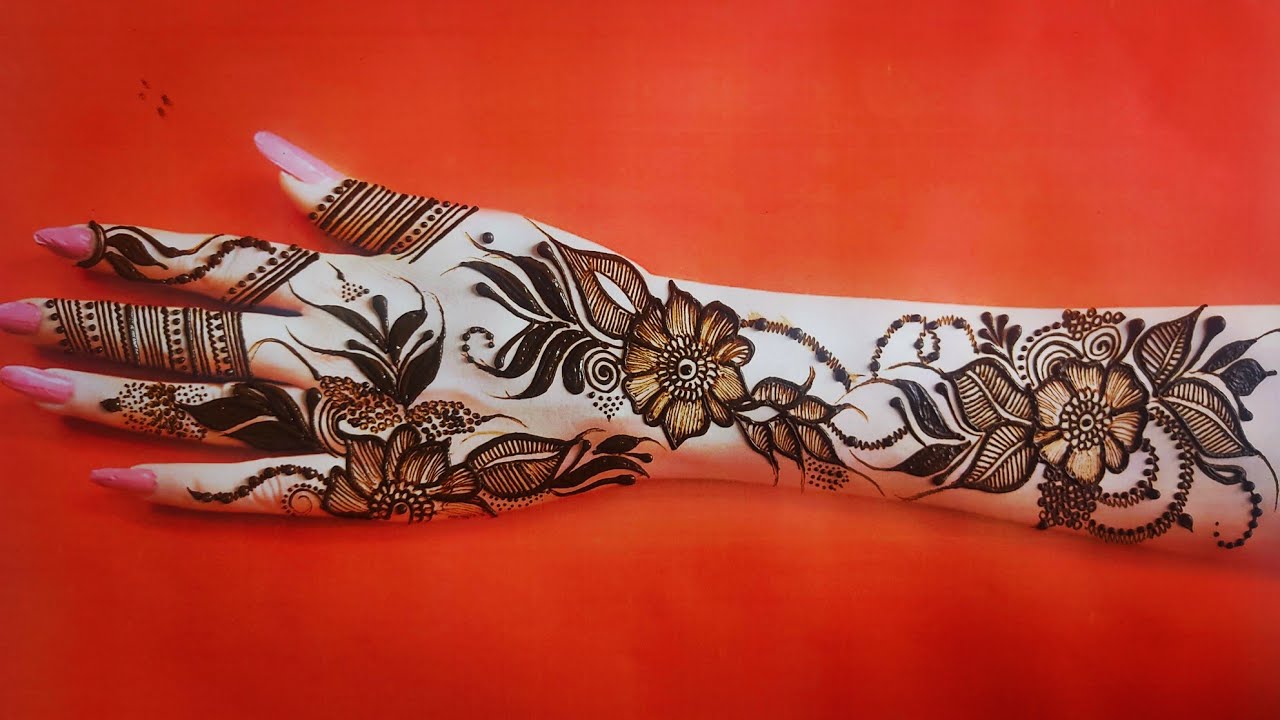 Unique Style Mehandi Design | Leaf pattern Heena Art | beautiful ...