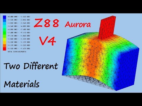 Z88 FEM Tutorial - Unterschiedliche Materialien in einer linear ...