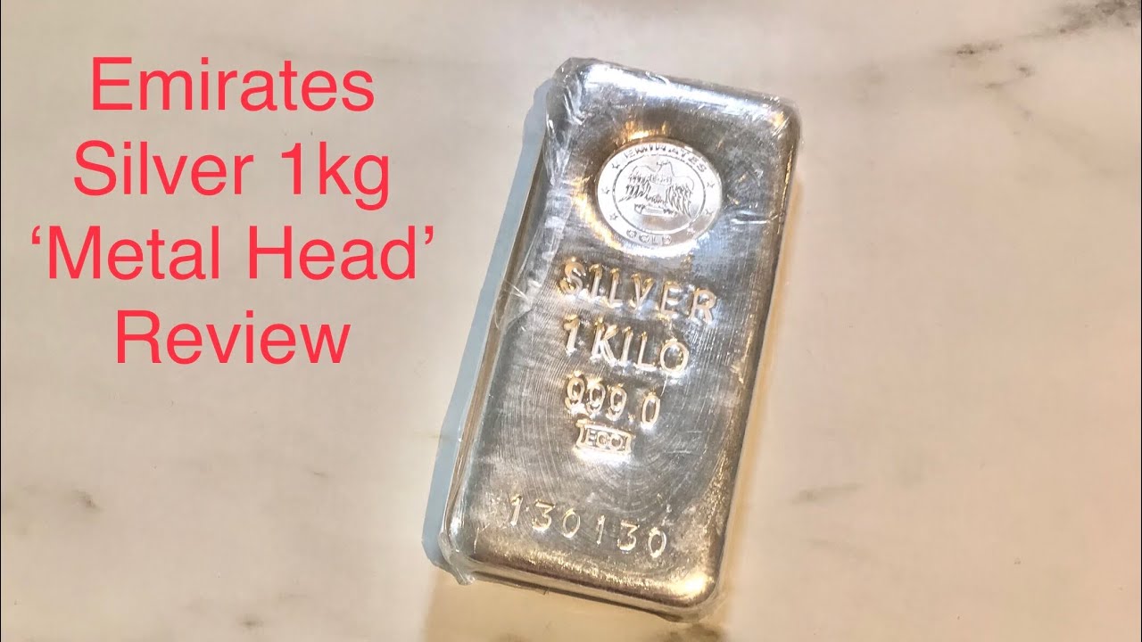 Emirates 1kg Kilo Silver Bullion Bar. New stack investment unboxing ...