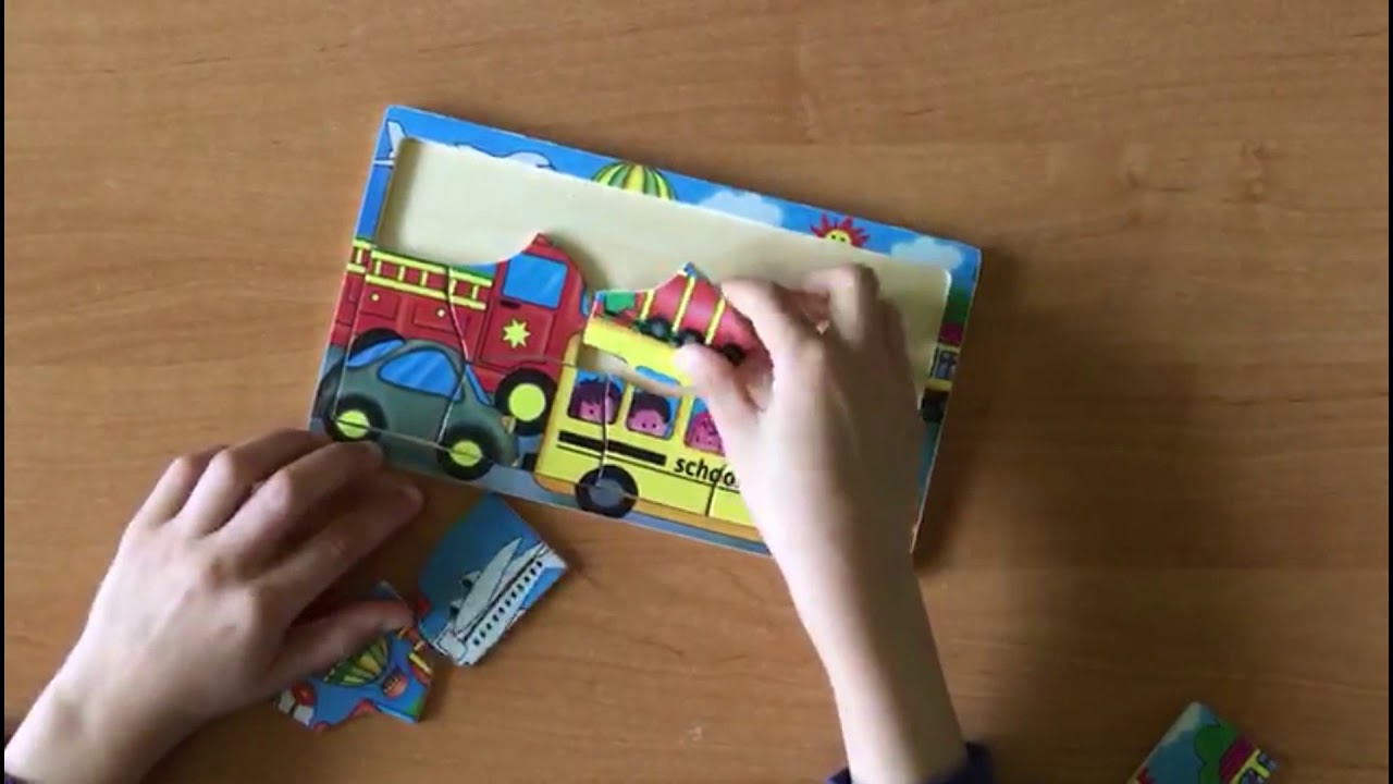 11 pieces School Bus puzzle game for kids - YouTube
