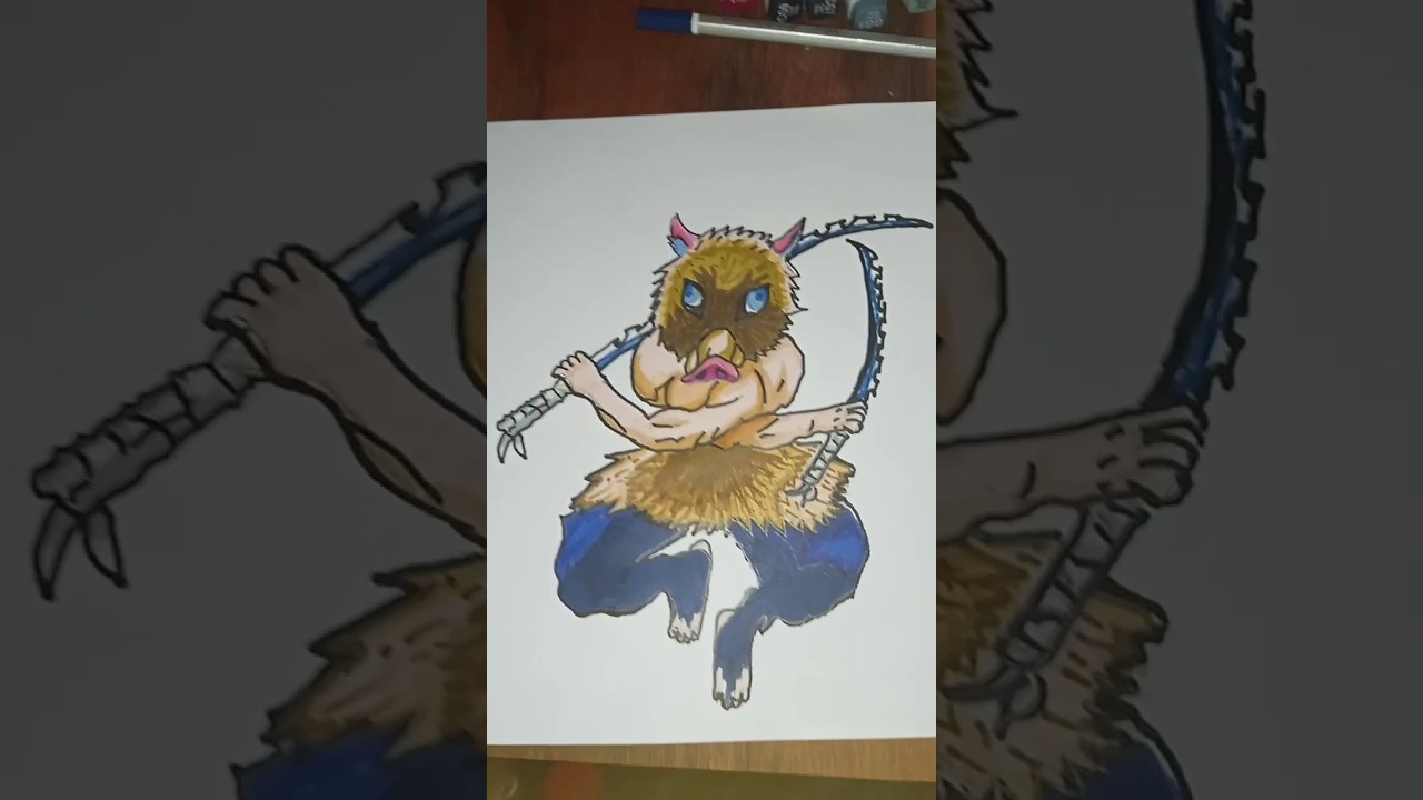How to draw inouske from demon slayer || drawing inouske #drawing # ...