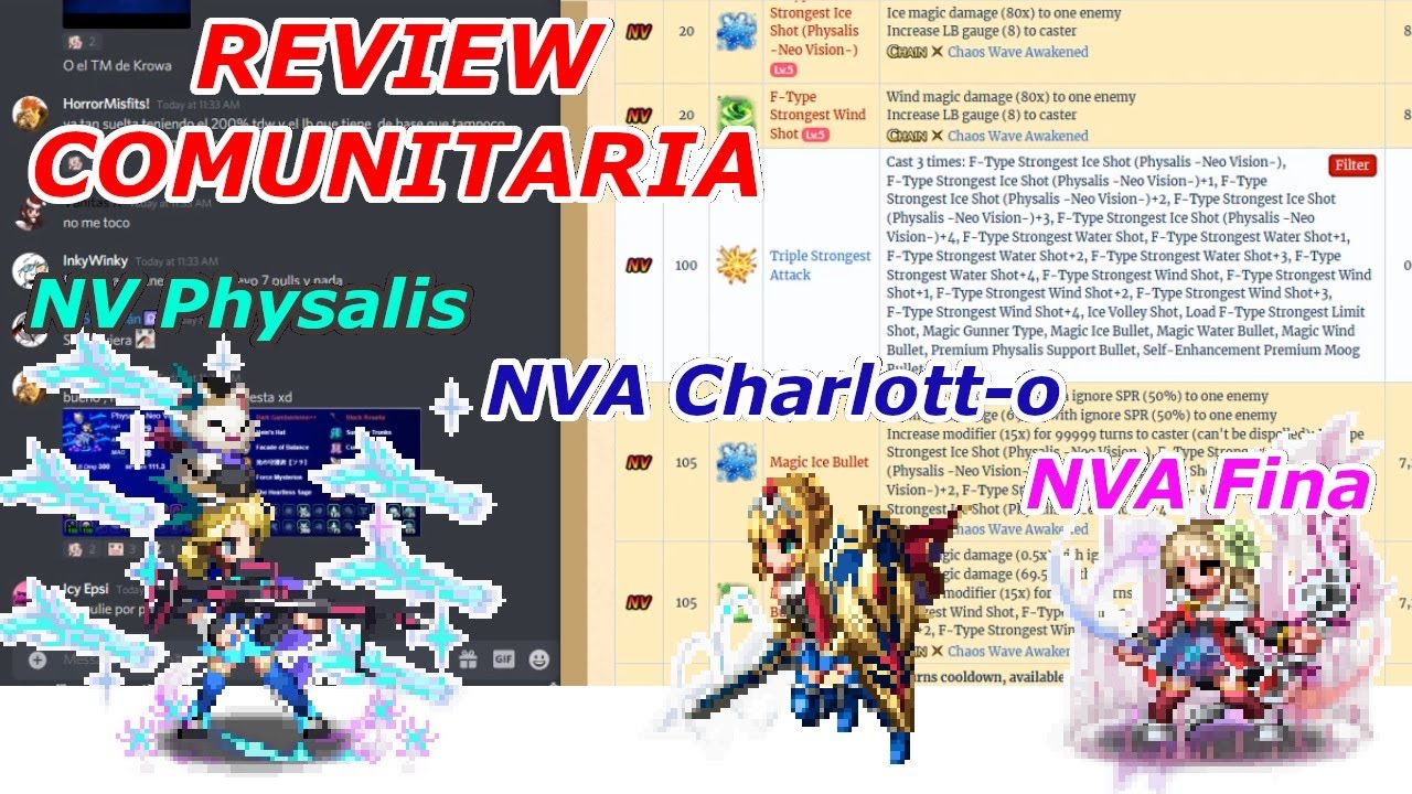 FFBE REVIEW || Physalis -Neo Vision-, NVA Sacred Shield Charlotte, NVA ...