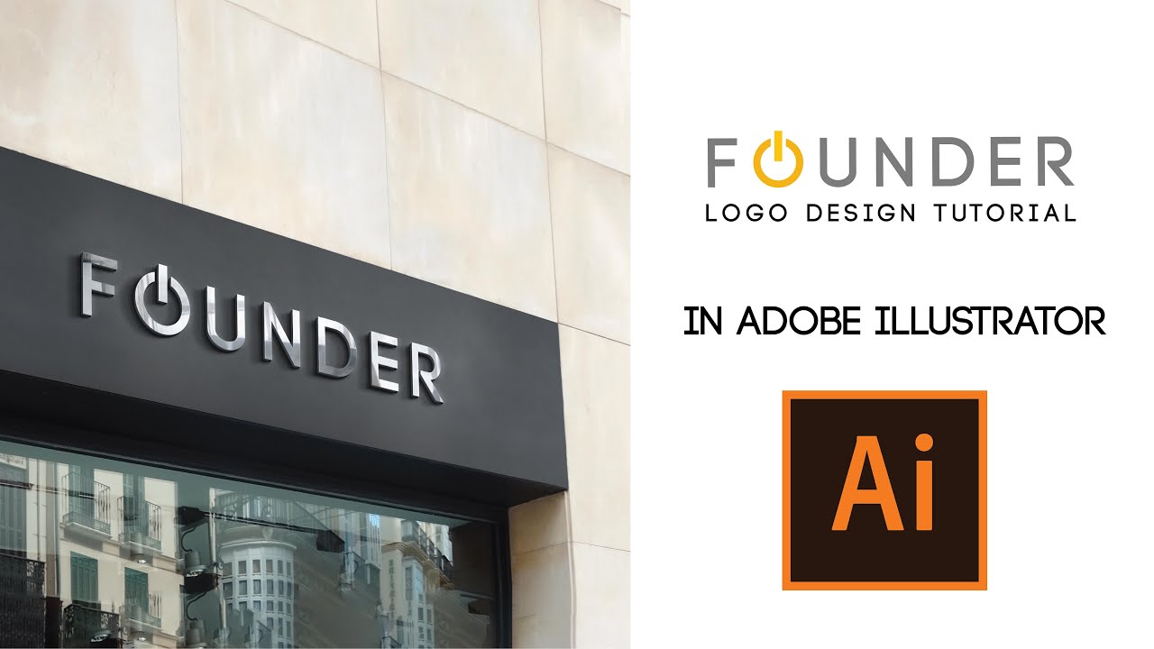 FOUNDER Logo Design Tutorial in Adobe Illustrator - Minimal - YouTube