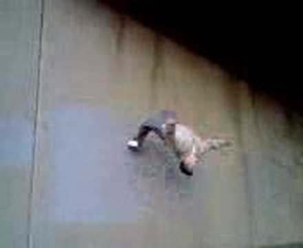 Mike's Backflip off a wall - YouTube