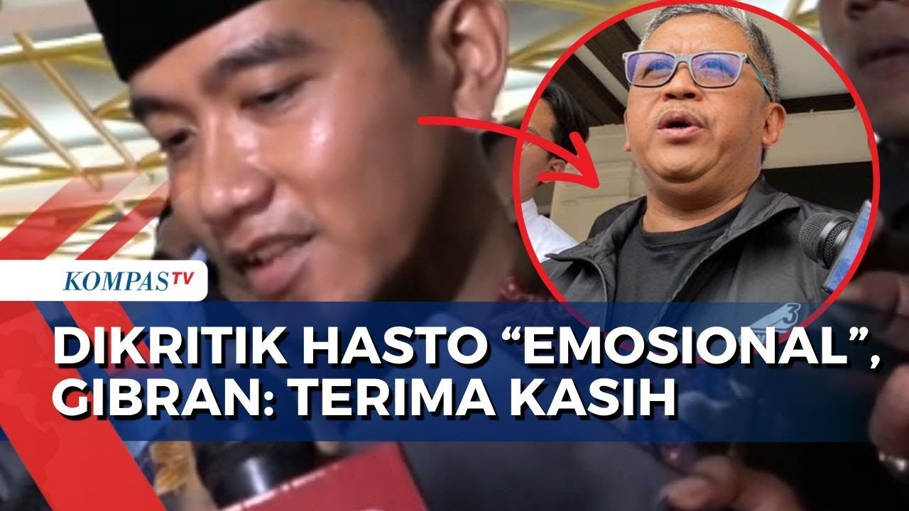 Gibran Rakabuming Raka Respons Kritik Hasto soal Karakter Emosional ...