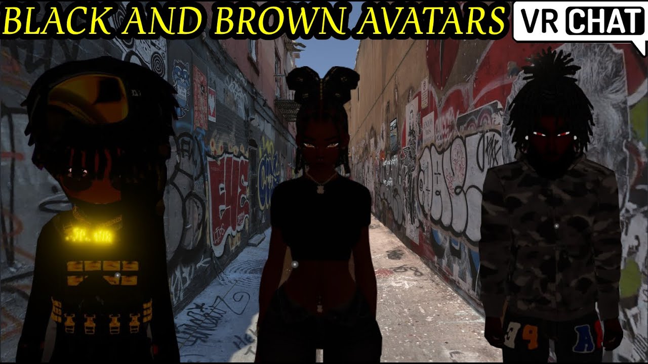 *NEW* UPDATED BLACK AND BROWN AVATARS IN VR CHAT!!!(GUNS, DREADS,TATOOS ...