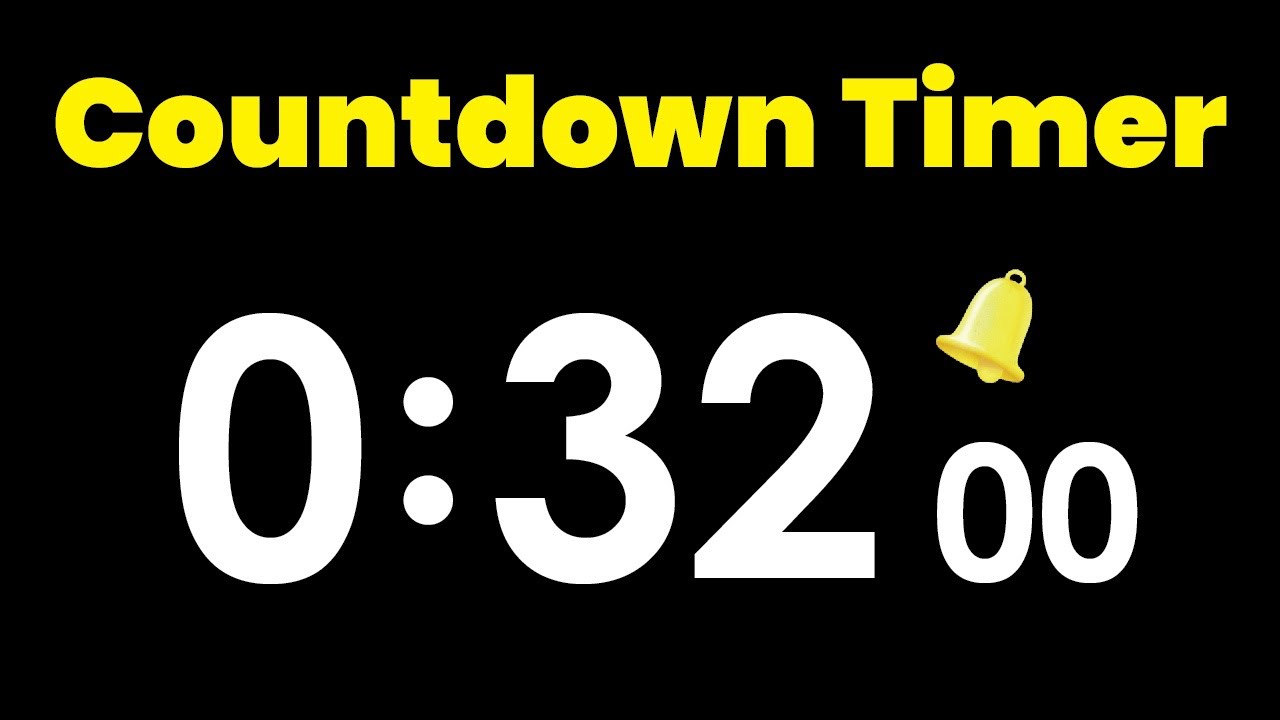 32 Minute Countdown Timer with Alarm #timerstore #32m #countdown - YouTube