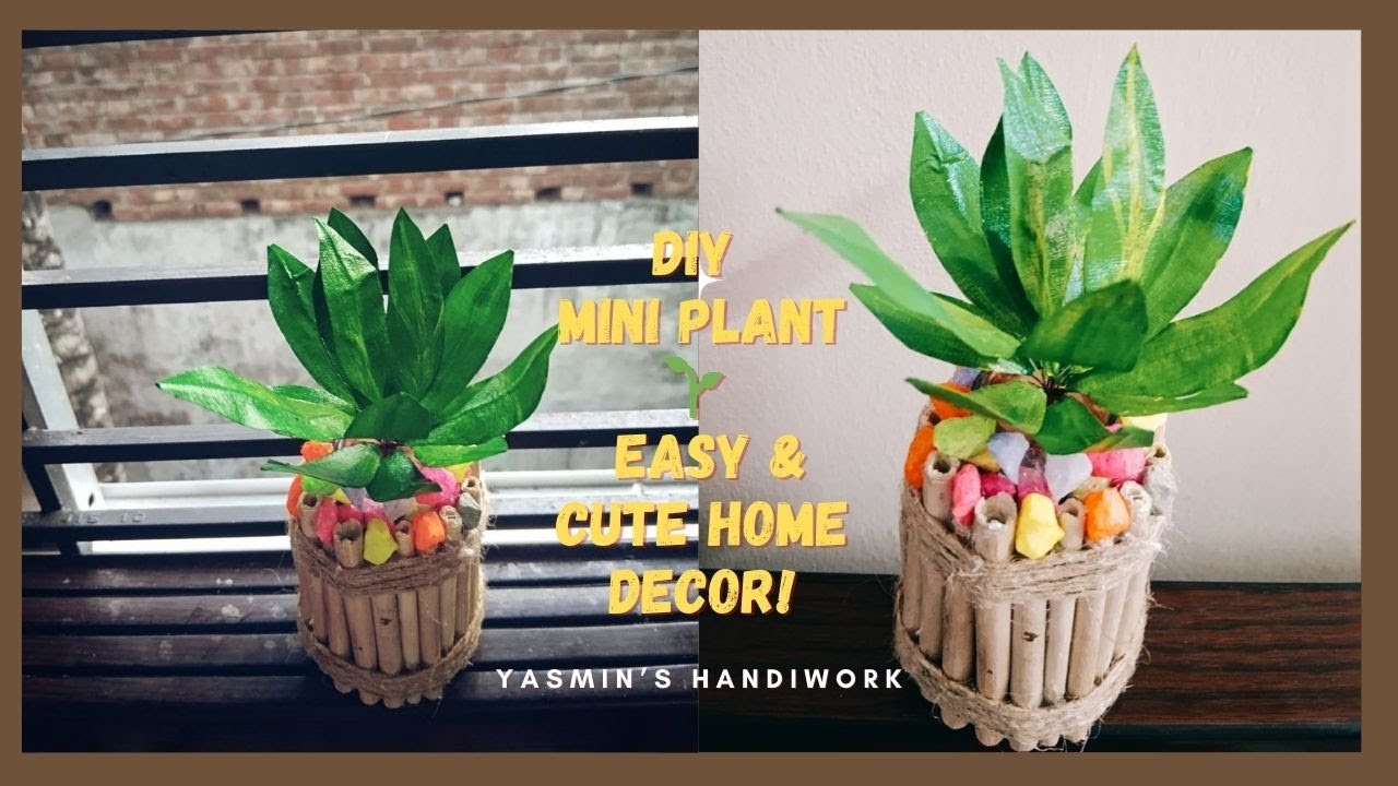 Create a Mini Plant for Home Decor | Easy DIY Craft Idea 🌿 - YouTube
